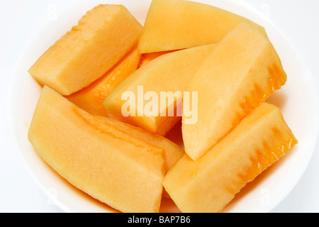 Pieces of Rock Melon Stock Photo - Alamy