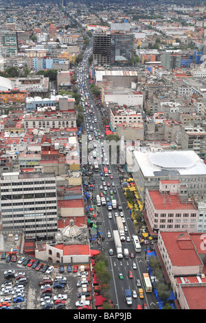 Overhead or aerial view of traffic Mexico City Stock Photo - Alamy