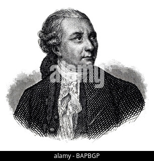 Historical drawing, 19th century, Friedrich August Wolf, 1759 - 1824, a ...