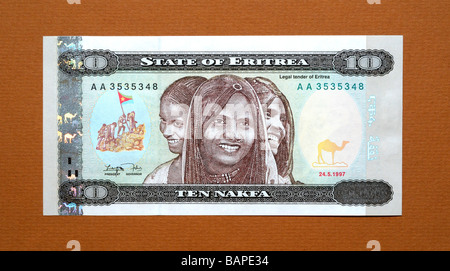State of Eritrea 10 Ten Nakfa Banknote Stock Photo - Alamy