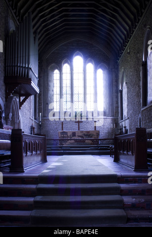 The crypt of the Church of the Holy Trinity, Bosham, Sussex, England UK ...