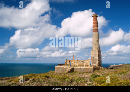 the old cornish tin mining village of carnkie near redruth,cornwall,uk ...