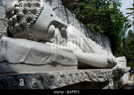 Reclining Buddha at the Long Son Temple, Nha Trang, Vietnam Stock Photo ...