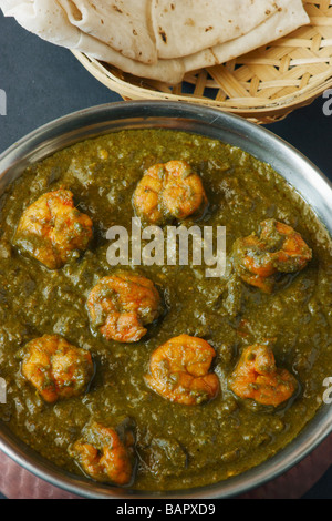 Saag Prawn is prepared from Prawns cooked in Palak gravy (Spinach) and ...
