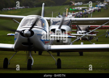 A Eurostar microlight aircraft at Popham airfield in Hampshire in ...