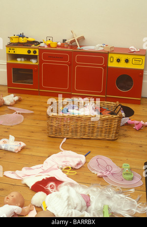 untidy children s playroom with toys strewn on floor Stock Photo - Alamy