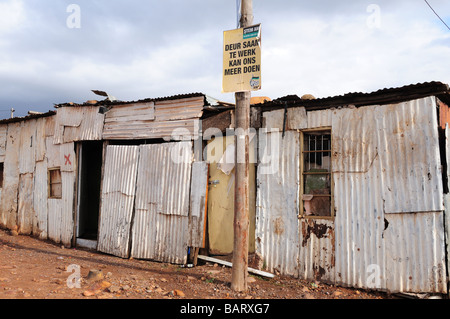 Galvanised Zinc shack in a township Swellendam south Africa Stock Photo ...
