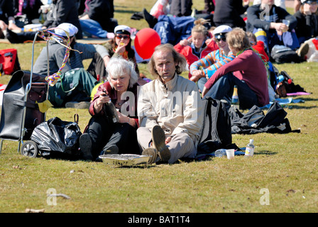 The May Day picnic in the Kaivopuisto park, Helsinki. The only carnival ...