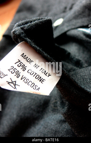 Made in Italy label in clothing Stock Photo - Alamy