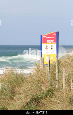 RNLI Life Guard sign warning swimmers to stay between the flags on ...