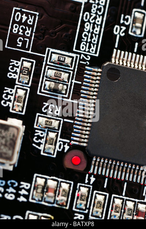 Extreme close-up of computer micro chip Stock Photo - Alamy