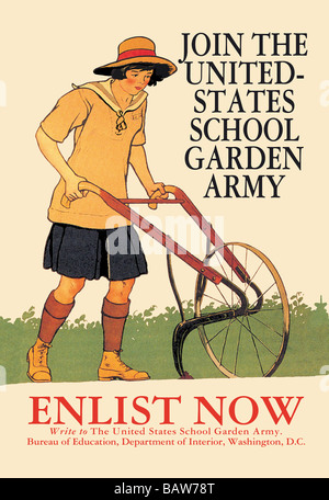 Join the United States school garden army – Enlist now (1918) American ...