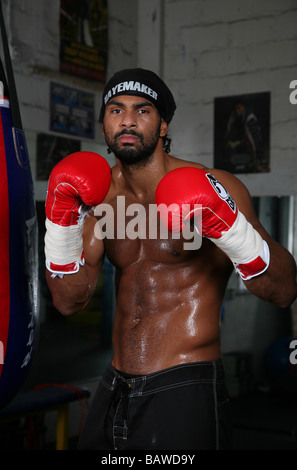 David haye at a gym in Miami training for an up coming fight Stock ...