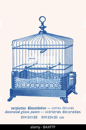 Ornate Blue Bird Cage J Stock Photo - Alamy