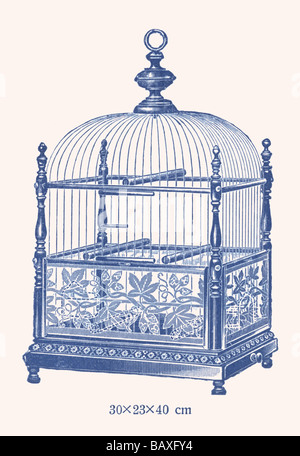 Ornate Blue Bird Cage K Stock Photo - Alamy