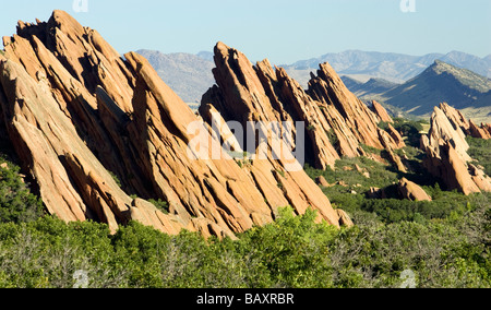 Geologic rock formations at the Roxborough State Park in Douglas County ...