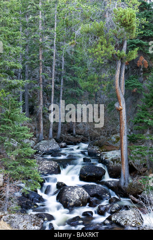 Mountain waterfall and summer river Stock Photo - Alamy