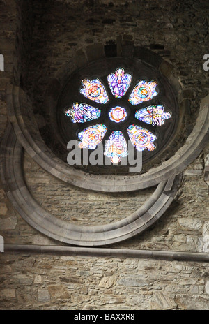 A stained glass window at St Davids Cathedral St David s Pembrokeshire ...