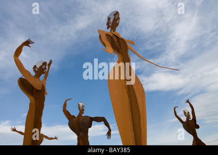 Human Figure Sculptures at Roundabout on Motorway from Palma to Manacor ...