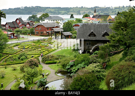 German colonial museum in Frutillar, Chile Stock Photo - Alamy