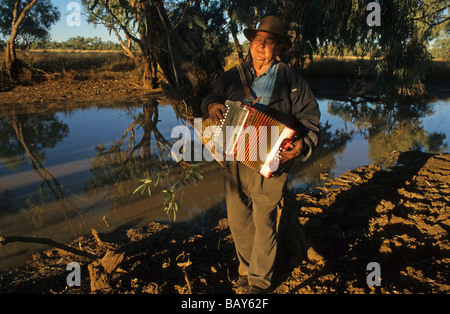 the late Richard Magoffin, local historian, sings Waltzing Matilda ...