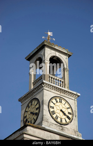 Weather vein on top of the Clock Tower Rugby Town Centre UK Stock Photo ...