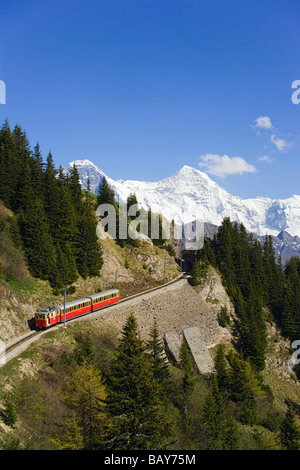 Schynige Platte Railway, Eiger (3970 m), Mönch (4107 m) and Jungfrau ...