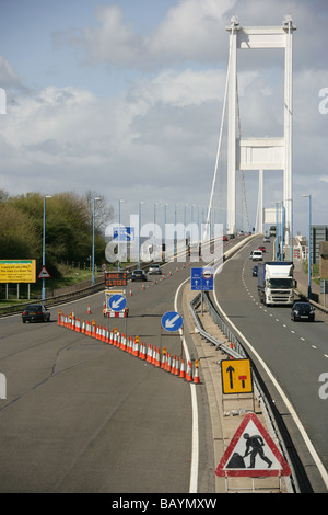 Traffic cones with toll road. Road Maintenance, concept. 3D rendering ...