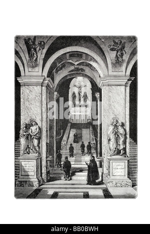 Scala Sancta - Holy Stairs, Rome Stock Photo - Alamy