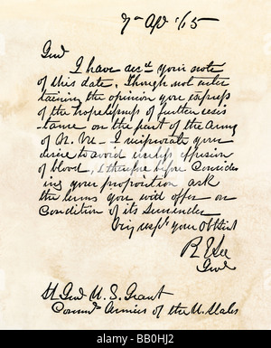 General Lee’s Surrender to General Grant at Appomattox, Virginia, April ...
