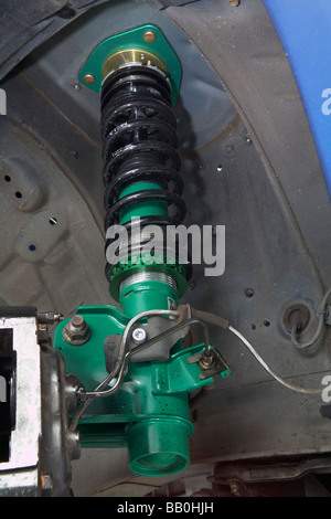 Coil over spring and shock absorber suspension set up on the front of a ...
