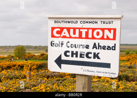 Signs on a golf course warning that dogs are not permitted, and no ...