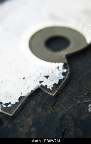 Battered and broken compact disc Stock Photo - Alamy