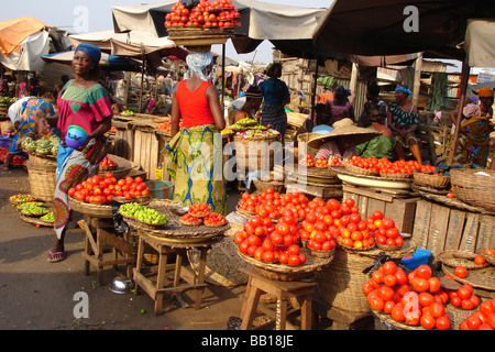 Africa Benin Fruit Vegetable Market Pineapples Stock Photo - Alamy