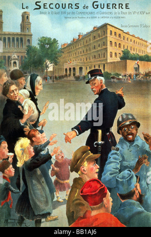 Le Secours de Guerre (War Relief) (1916) French World War I era poster ...