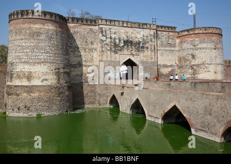 India, Rajasthan, Bharatpur, Lohagarh Fort, 18th century fortress ...