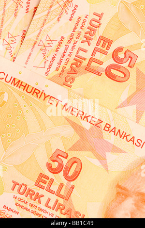 Turkey 50 lira 2009 banknote featuring Fatma Aliye Topuz portrait ...