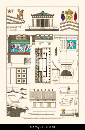 Greek Polychrome architecture Stock Photo - Alamy