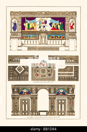 Greek Polychrome architecture Stock Photo - Alamy