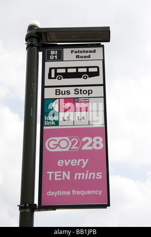 bus stop stagecoach timetable sign Stock Photo - Alamy