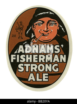 Old British beer label for Adnams Pale Bitter Ale, Southwold, Suffolk ...