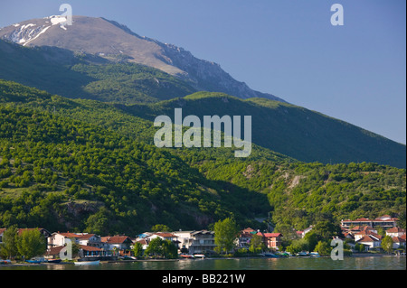 Macedonia, Pestani, Tourist town along the eastern shore of Lake Ohrid ...