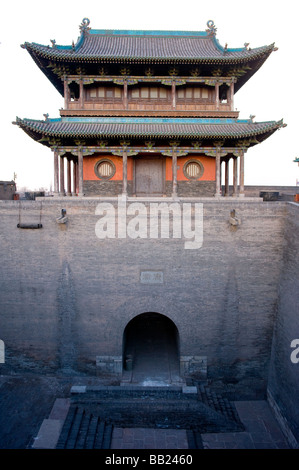 City Gate of the Ancient City of Pingyao, Shanxi Province Stock Photo ...