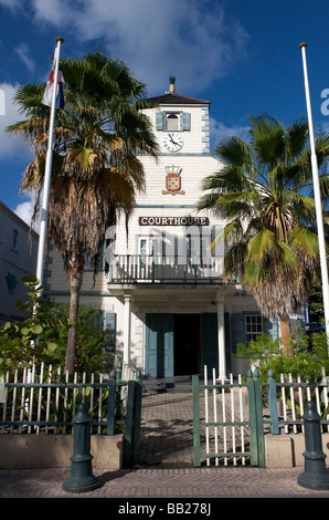 Colonial courthouse, Philipsburg, St. Maarten, Netherlands Dutch ...