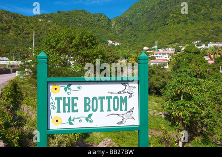 The Netherlands, The Bottom, Saba Island, Dutch Caribbean. Village and ...