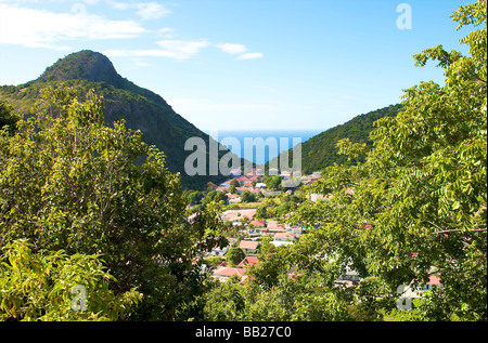 The Netherlands, The Bottom, Saba Island, Dutch Caribbean. Village and ...