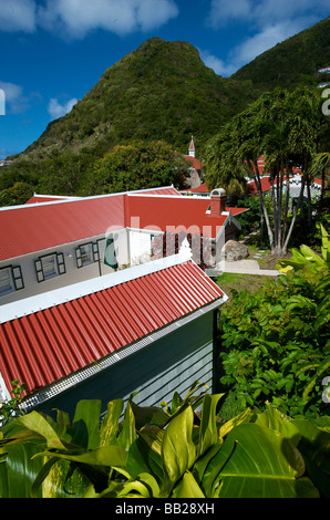 Windwardside, Saba Island, Dutch Caribbean. Mount Scenery National Park ...