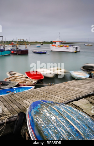Boats in Keyhaven Harbour New Forest National Park Hampshire England UK ...