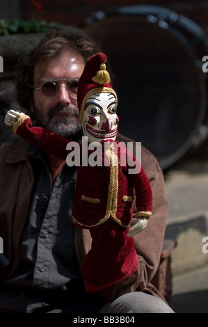 A version of the traditional Punch and Judy puppet show, depicting a ...
