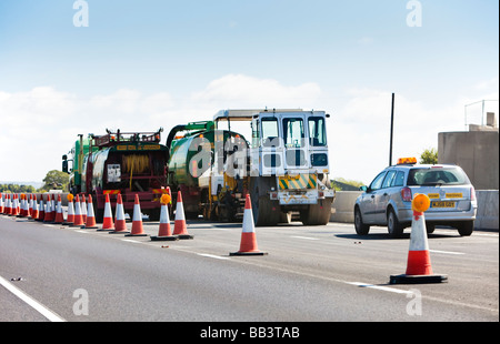 Maintenance Vehicle's Motorway England Stock Photo - Alamy